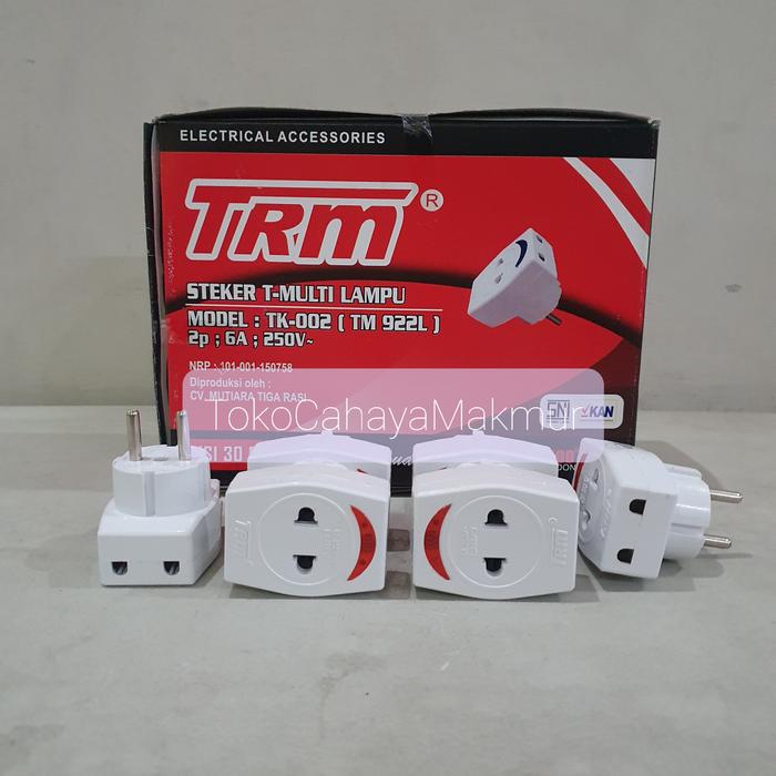 Jual Steker T Multi + Lampu TRM / Steker Colok 3 Lubang / Colokan ...