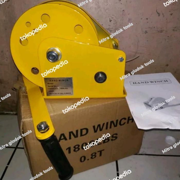 Jual Katro / HAND WINCH 800 KG katrol manual kapasitas 1800 lbs ...