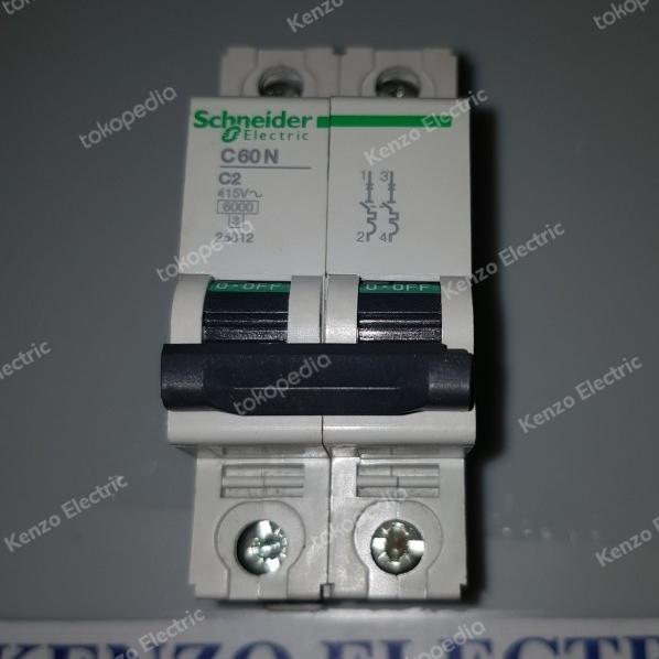 MCB C60N 2P-2A 6kA SCHNEIDER - Shop | Tokopedia