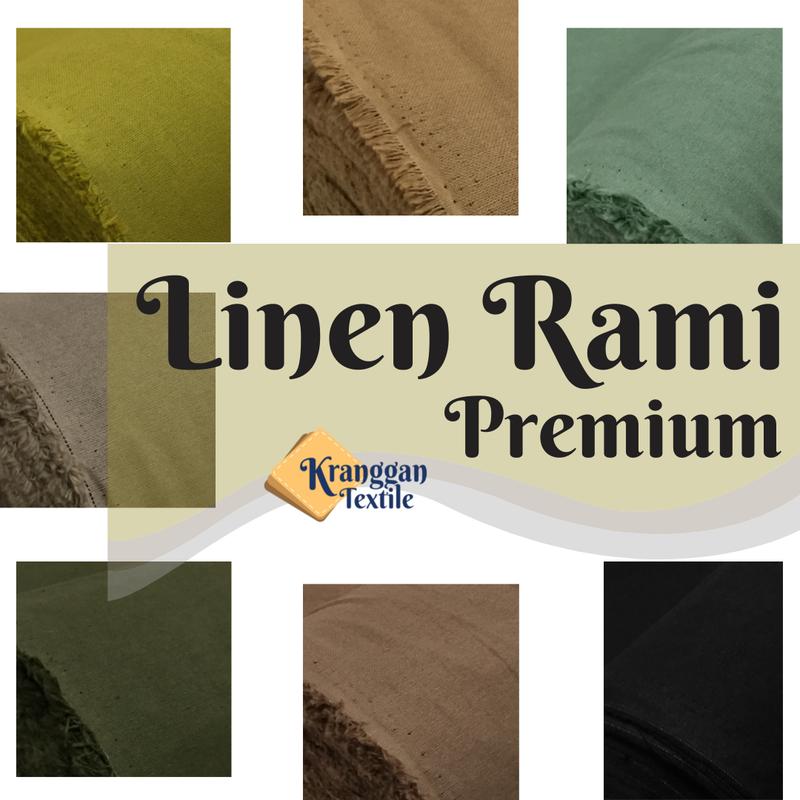 Bahan Kain Linen Rami Premium Lebar 150 cm - Shop | Tokopedia