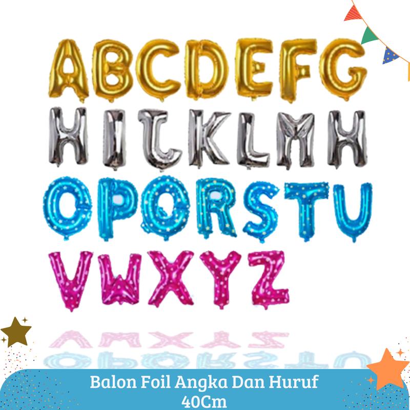 Balon Foil Huruf dan Angka 40 cm - Shop | Tokopedia