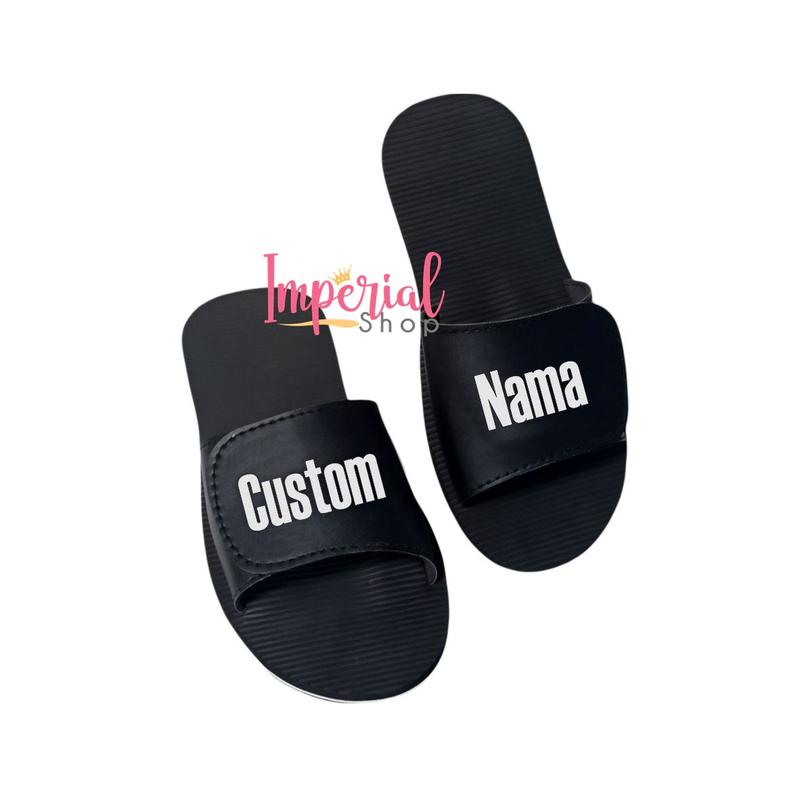 Sandal Selop Custom Nama Bebas Sendal Slop Rumahan Unisex Anak - Shop ...