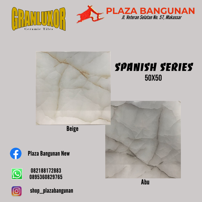 Jual GRANLUXOR 50X50 SPANISH SERIES - GREY & BEIGE - Brown - Kota ...