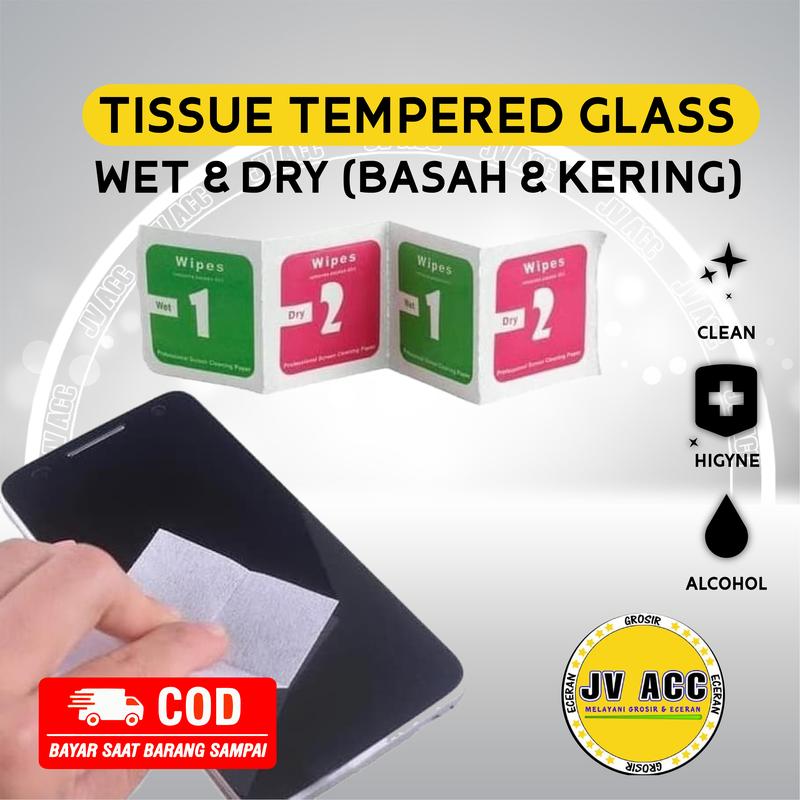 TISSUE TISU TEMPERED GLASS WET AND DRY PEMBERSIH LAYAR HP - Shop ...