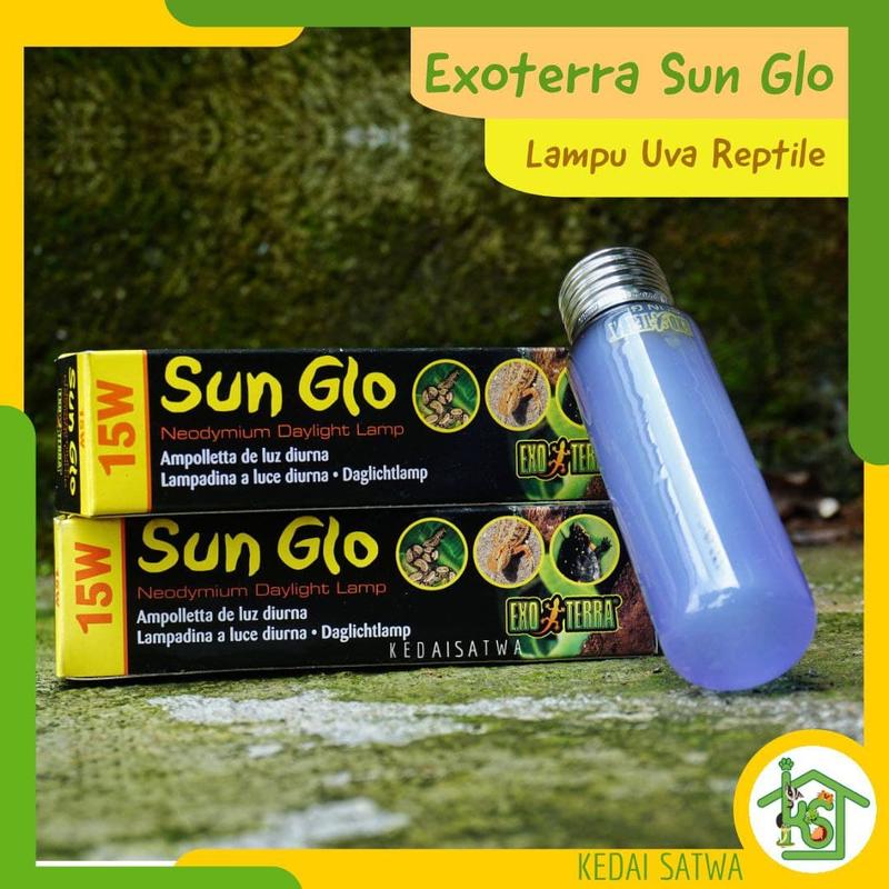 Exoterra Sun Glo Daylight Lamp 15W | Lampu UVA Reptile | Lampu SunGlo ...