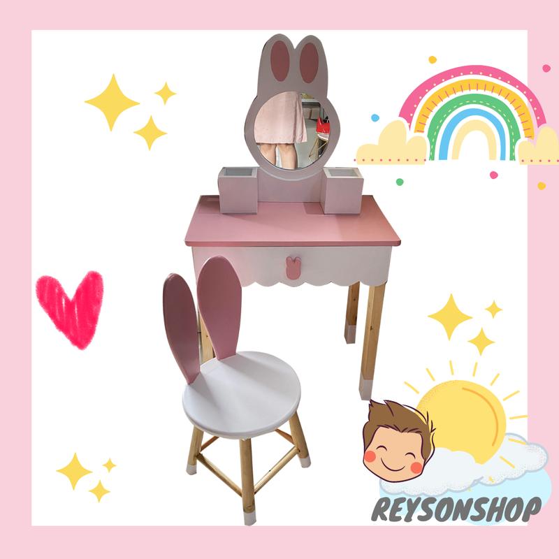 Reysonshop Meja Rias Anak Make Up Model Bunny Kayu Jati Belanda Set ...