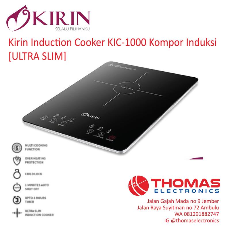 Kirin Induction Cooker KIC-1000 Kompor Induksi [ULTRA SLIM] GARANSI ...