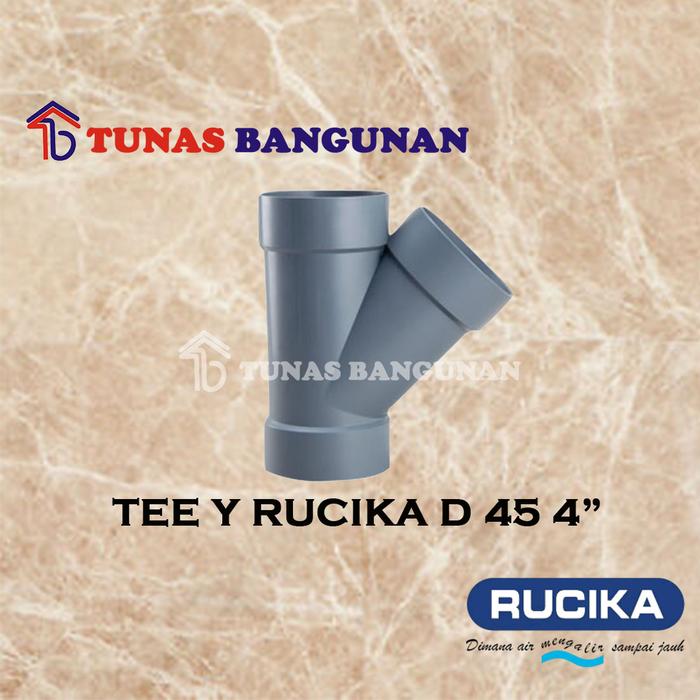 Jual Tee Way PVC D 45 4 Inch Rucika Fitting PVC D 4" Rucika TY / T ...