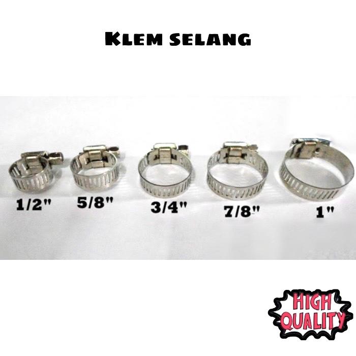 Klem selang / kleman selang 1/2" inci sampai 1" inci - Shop | Tokopedia