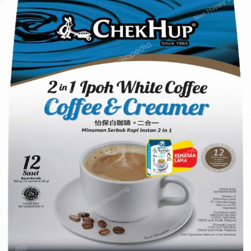 Chek Hup 2 in 1 Ipoh White Coffee Kopi Isi 12 Sachet Halal MUI Varian ...