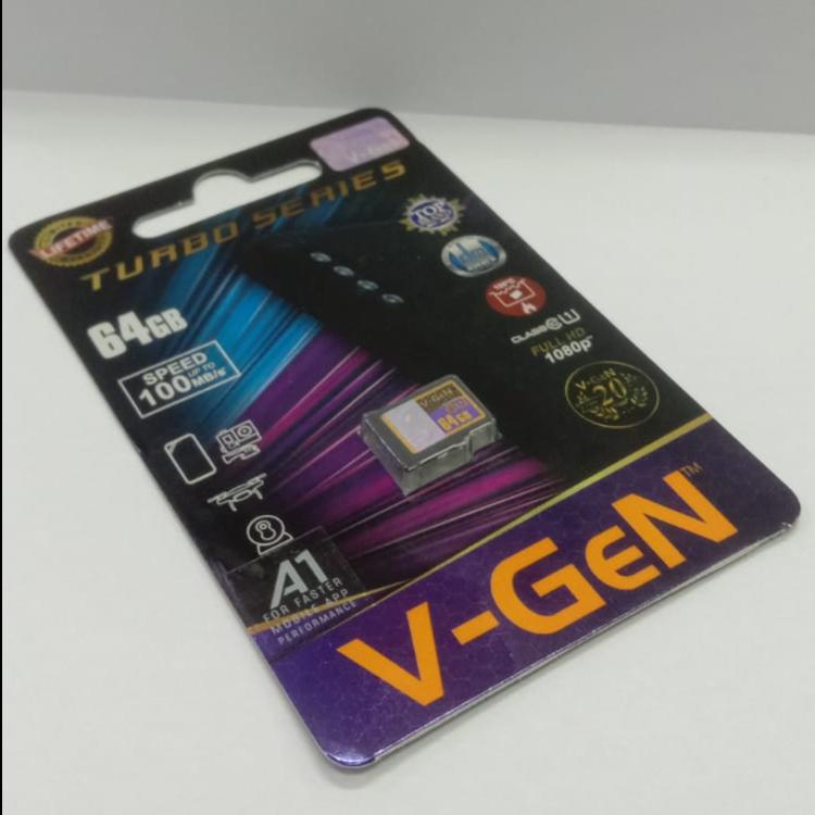 V-gen Micro SD Vgen 64GB Class 10 TURBO SERIES Memory Card HP 64 GB NA ...