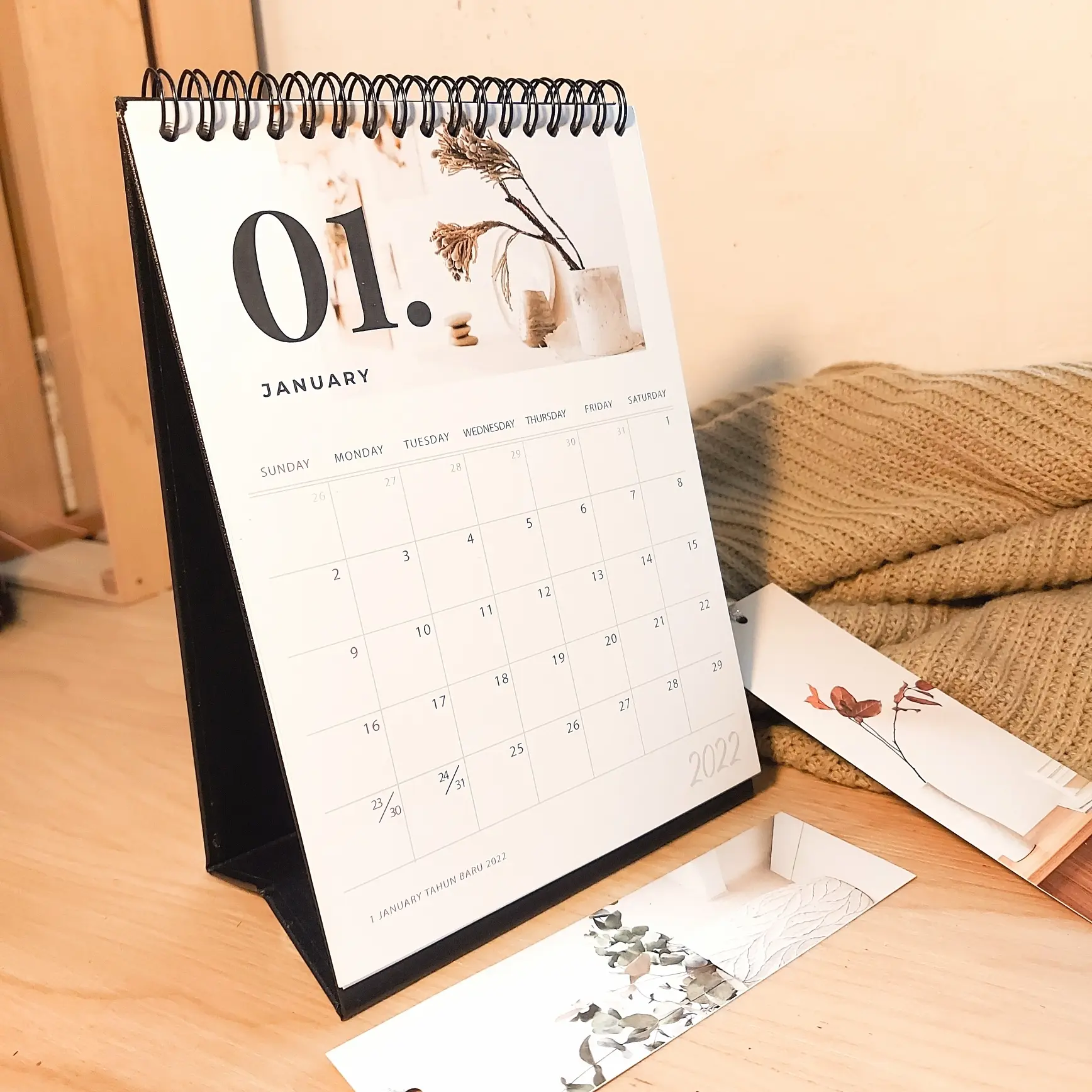Kalender Meja Minimalis 02 Premium / Desk Calendar Aesthetic - Shop ...