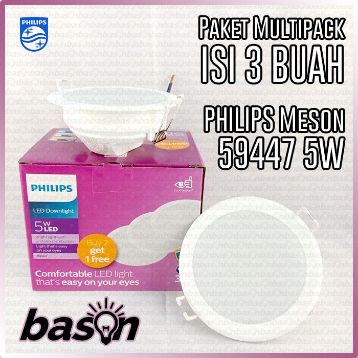 Promo PHILIPS LED Downlight Multipack 59447 Meson 5W D90 3.5 inch - isi ...