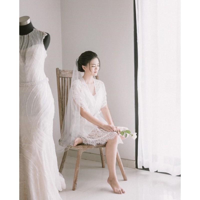 Cape Lace White | 90 CM Full Lace Robe - Shop | Tokopedia