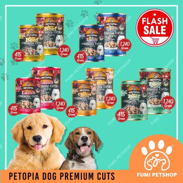 MAKANAN ANJING PETOPIA PREMIUM CUTS 415 GR DOG FOOD - Shop | Tokopedia