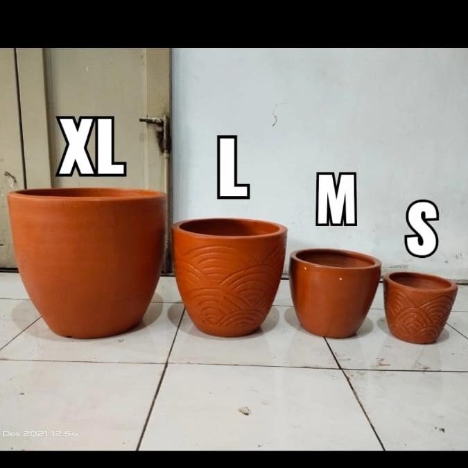 Jual pot gerabah guci jumbo, pot tanah liat besar, khusus go jek - s ...