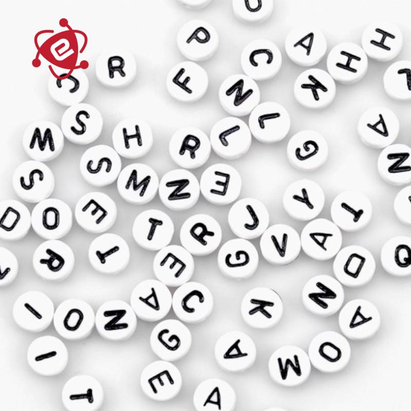 Mote Huruf A Sampai Z 7mm Alphabet Letter Bulat Round Acryli - Shop ...