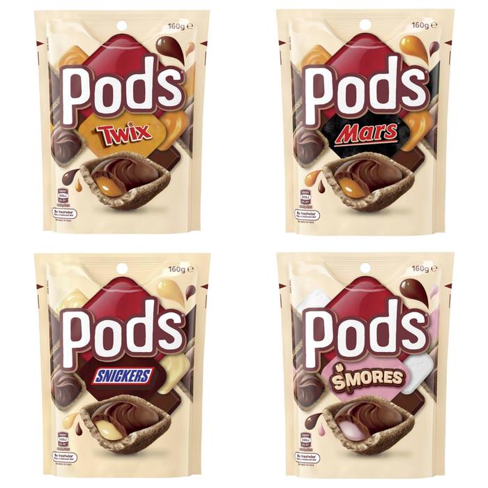 Jual PODS Twix/Snickers/Smores/Mars/Coklat Pods share pack 160 gram ...