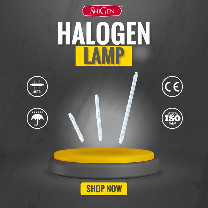 Jual lampu halogen / halogen lamp SHIGEN - KAP+LAMPU 500W - Kota ...