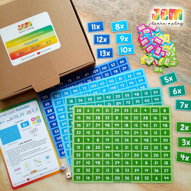 JEM Learn & Play - Board Game Matematika - Perkalian - Shop | Tokopedia