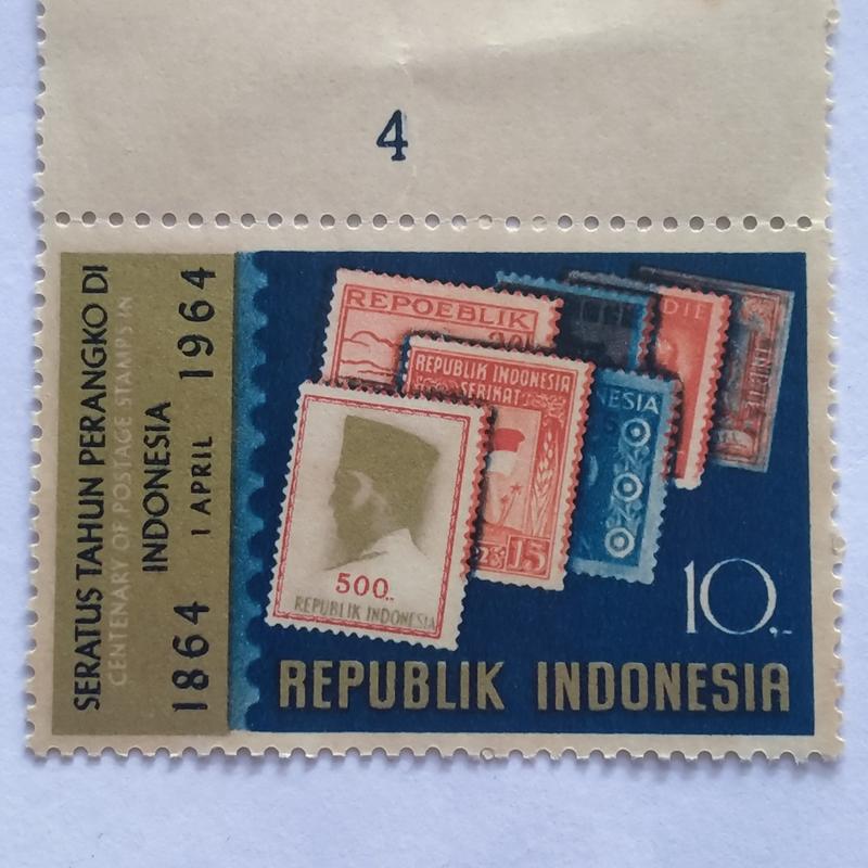 Prangko - Perangko 100 tahun perangko di Indonesia 1964 - Shop | Tokopedia
