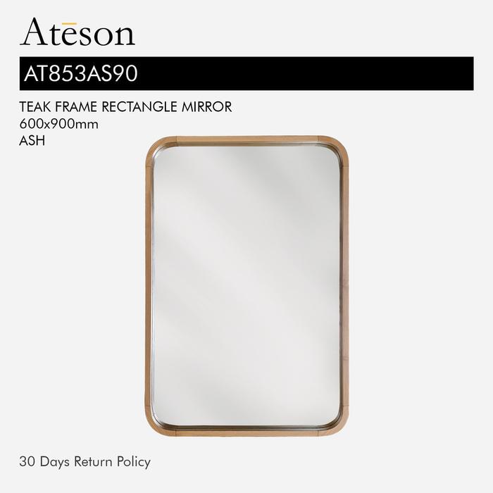 Jual ATESON AT853AS90 Kaca Cermin Kotak Persegi Frame Warna Kayu Muda ...