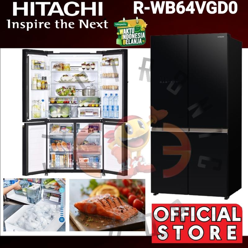 Hitachi R WB64VGD0 Kulkas 4 Pintu 569L Inverter French Door - Shop ...