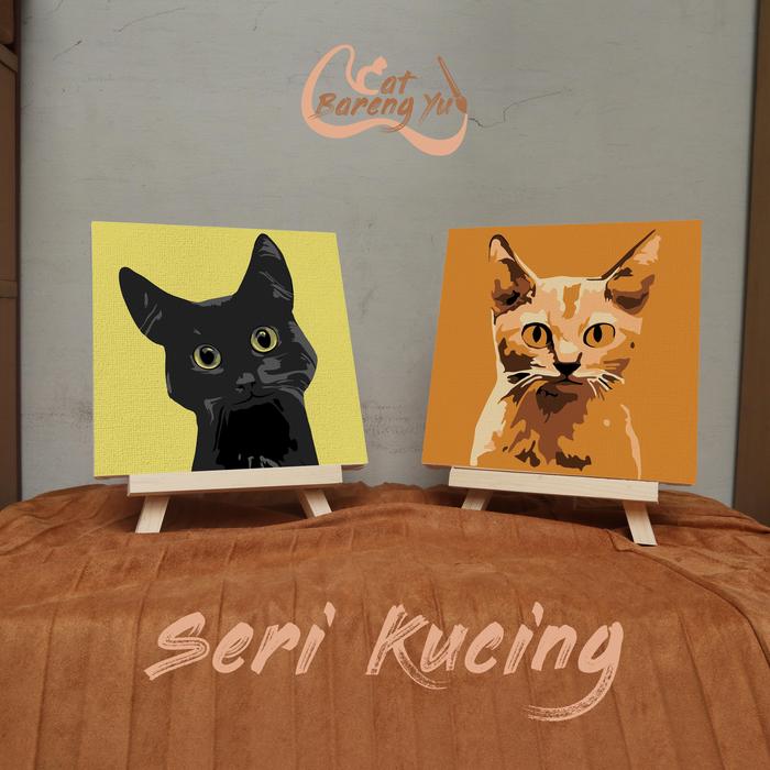 Jual Painting By Numbers Kit Seri Kucing (Kucing Hitam, Kucing Oren ...