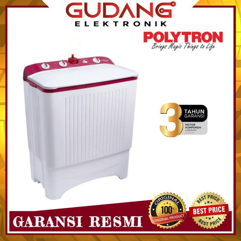 MESIN CUCI 2 TABUNG POLYTRON PWM 952 BIG CAPACITY POLY PWM952 - Shop ...