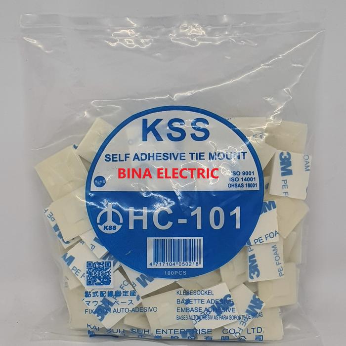 Jual KSS Tie Mount HC-101 / KSS Self Adhesive Tie Mount HC101 / Tie ...