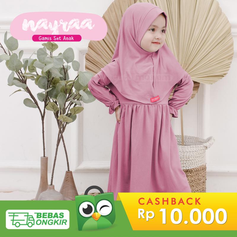 Gamis Cutemoslem Nayraa-Gamis Set Anak S - Shop | Tokopedia