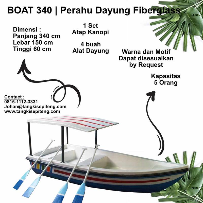 PERAHU DAYUNG FIBERGLASS MULTIFUNGSI (5 Orang) - Shop | Tokopedia