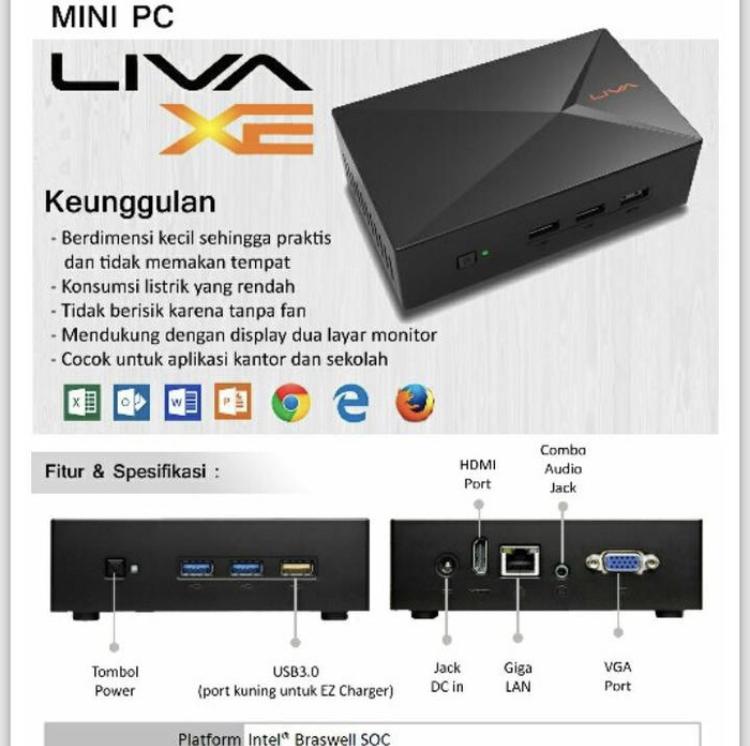 Mini PC ECS Liva XE 2/32GB ala NUC Intel (komputer kasir/rumah) - Shop ...