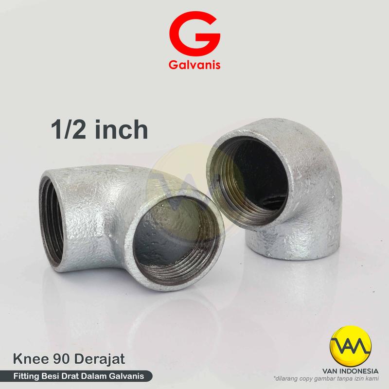 Knee 90 Galvanis 1/2 inch Keni Fitting Pipa Besi - Shop | Tokopedia