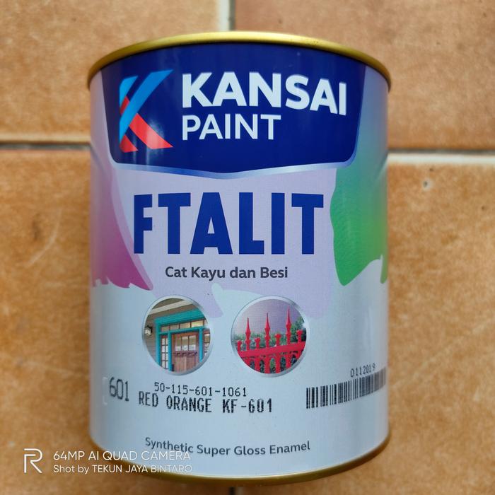 Jual Cat Ftalit 601 Red Orange 1kg Cat Kayu Besi Solvent Kilap - Kota ...