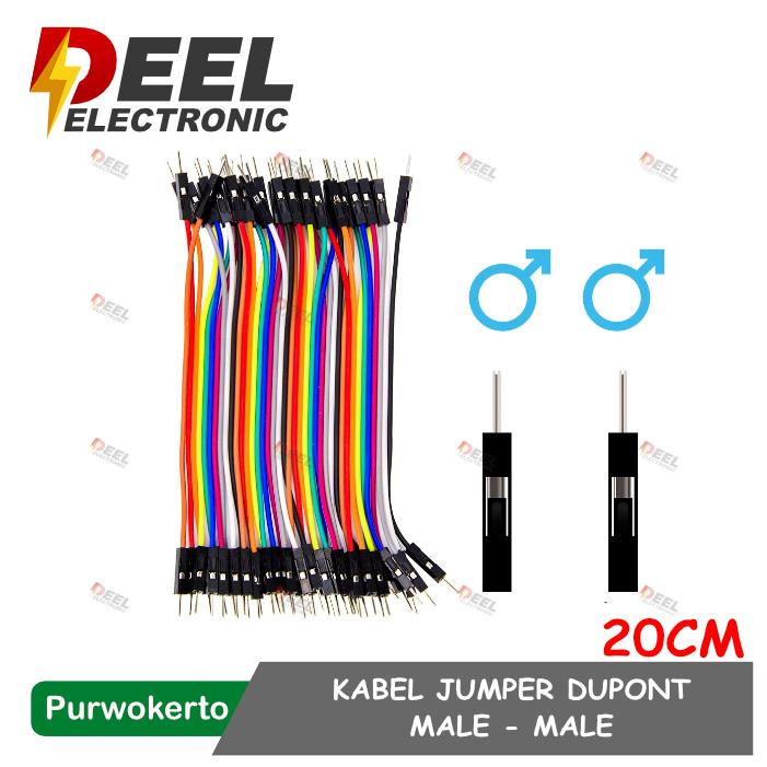 KABEL JUMPER DUPON MALE - MALE 20CM JUMPER WIRE DUPONT CABLE - Shop ...