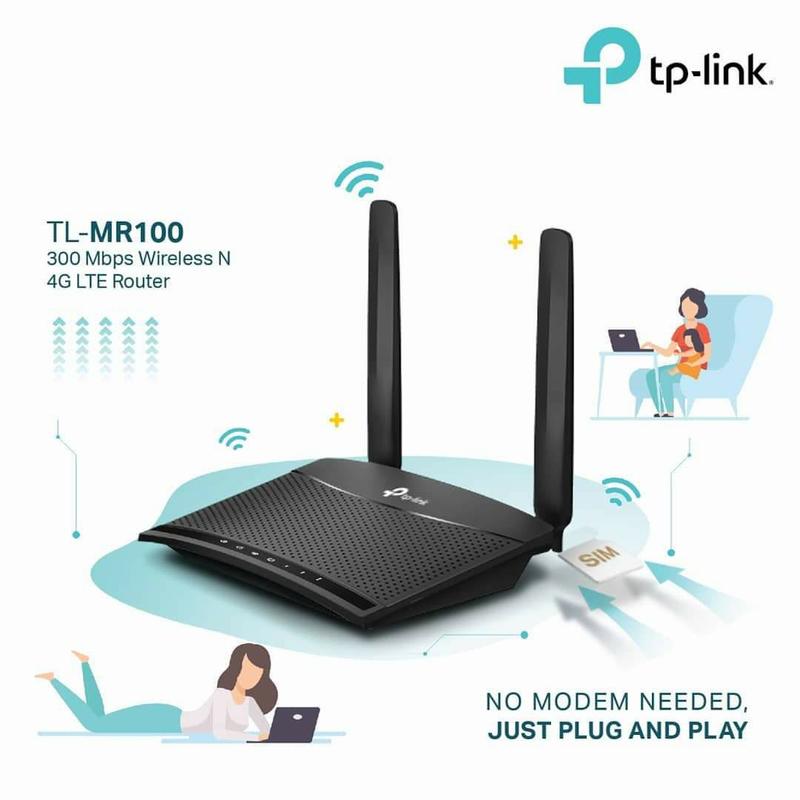 TP-LINK Wireless N 4G LTE Router TL-MR100 - Shop | Tokopedia