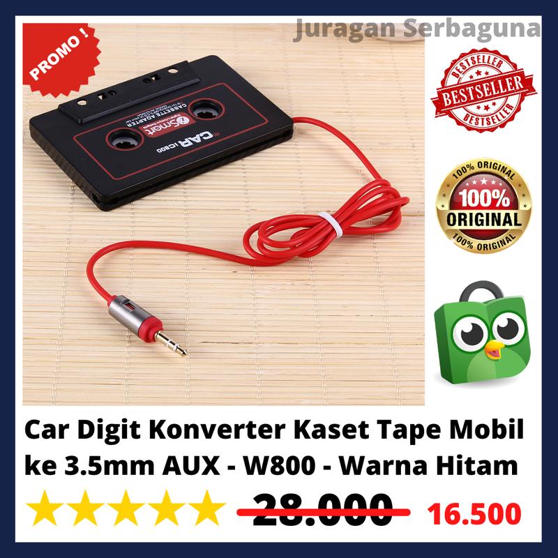 Car Digit Konverter Kaset Tape Mobil ke 3.5mm AUX - W800 - Warna - Shop ...