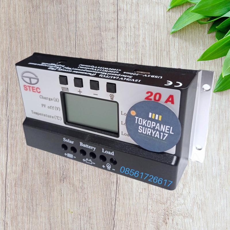 SOLAR CHARGE CONTROLLER 20A 12V 24V PWM STEC - Shop | Tokopedia