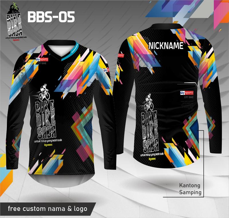 Jersey sepeda bike bike saja baju kaos gowes lengan panjang - Shop ...