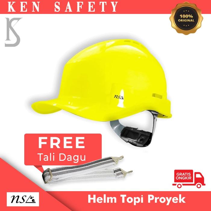 Jual Helm Topi Proyek Safety Helmet Kerja NSA Ventilasi Fastrac Putar ...