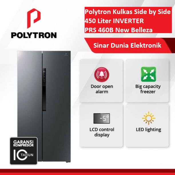 Polytron Kulkas Side By Side 460L INVERTER PRS 460B PRS 460 Belleza ...