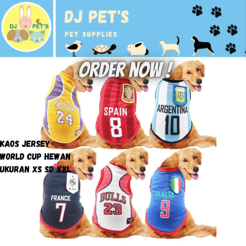 Baju bola anjing dan baju bola kucing baju bola hewan world cup - Shop ...
