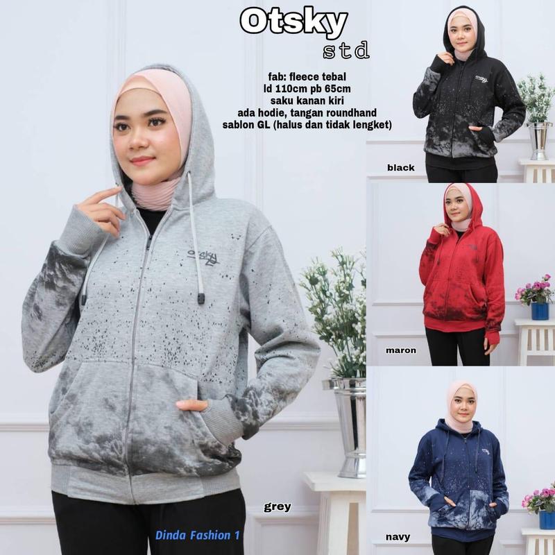OTSKY STANDART JAKET PRIA WANITA MAT FLECEE TEBAL LD 110CM - Shop ...