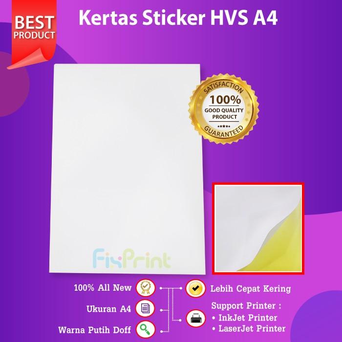 Kertas Stiker HVS A4 Paper Sticker HVS A4 Doff Matte Premium - Shop ...