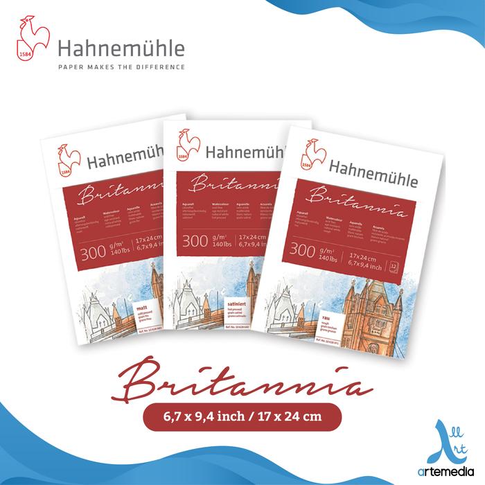 Promo Kertas Cat Air Hahnemuhle Britannia 17x24cm Watercolor Paper ...