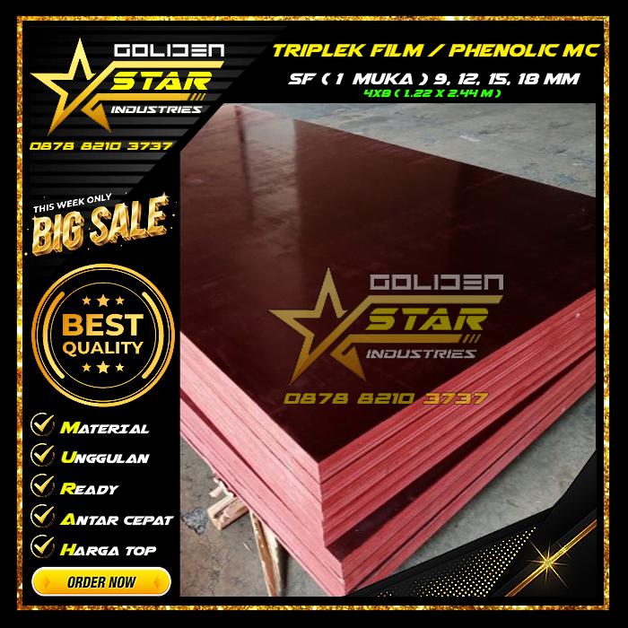 Jual Triplek film phenolic MC/COR/ SF (1 sisi) / DF (2 sisi) /9/12/15 ...