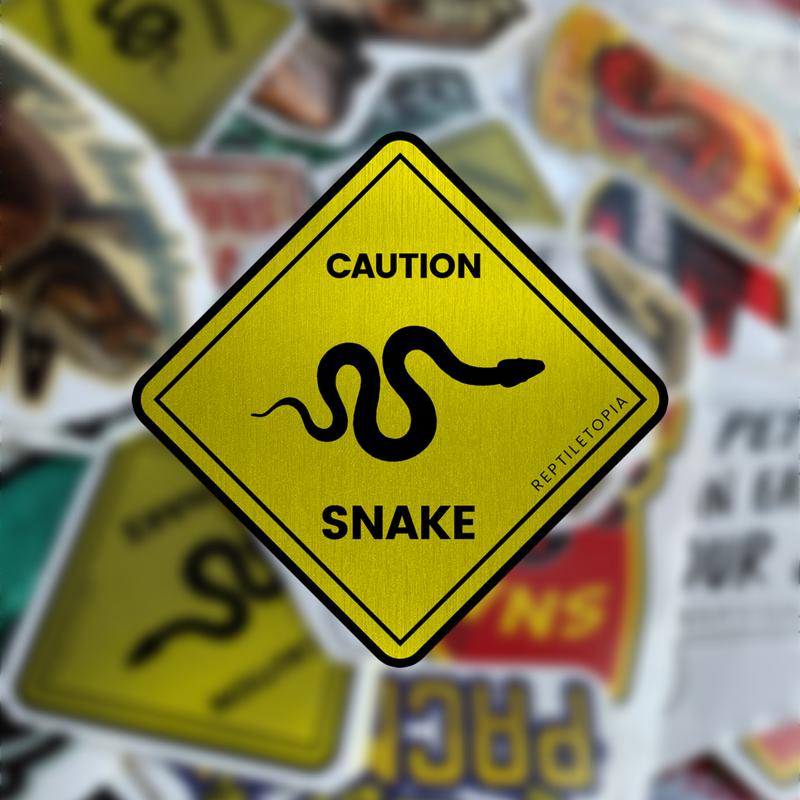 Sticker Reptile Caution Snake by Reptiletopia bukan retic ball phyton ...