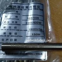 Jual Cartridge Heater pemanas dia 10 x 100 mm 400w 220V Stainless - Kab ...