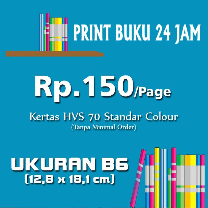 Jual PRINT BUKU MURAH DAN CEPAT uk B6 Kertas HVS Warna Standar - Kab ...